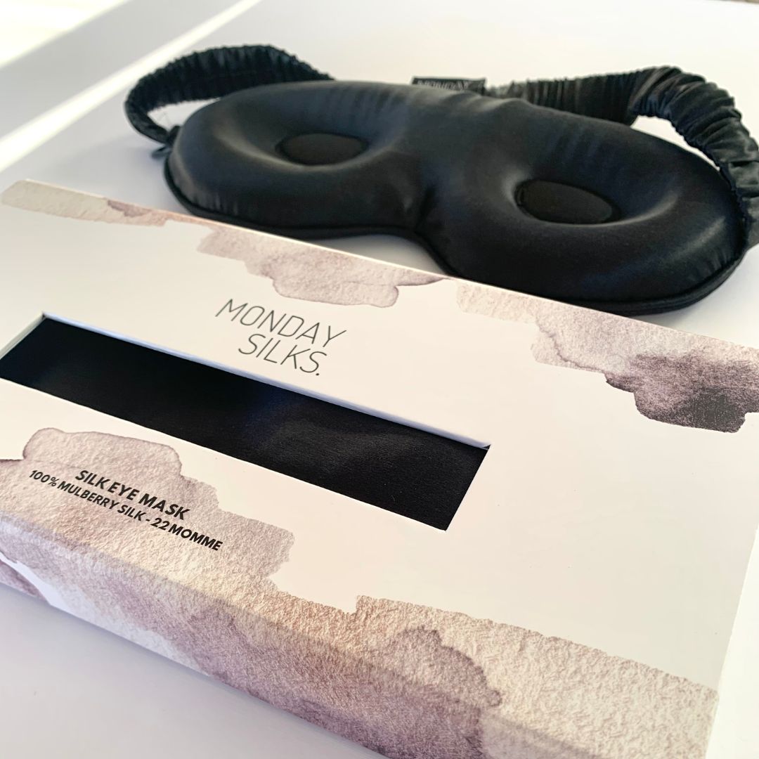 Luxury Silk Eye Mask Black NZ | Monday Silks Official – Monday Silks NZ